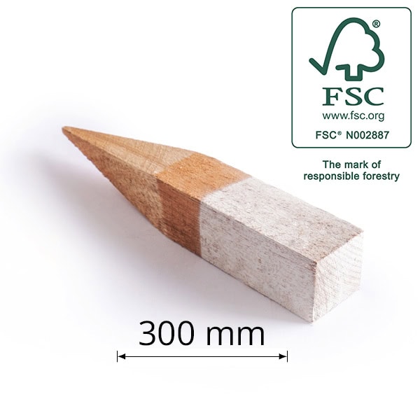 Survey Peg Dumpy Light Hardwood White Top 50mm x 50mm x 300mm (Qty 50)