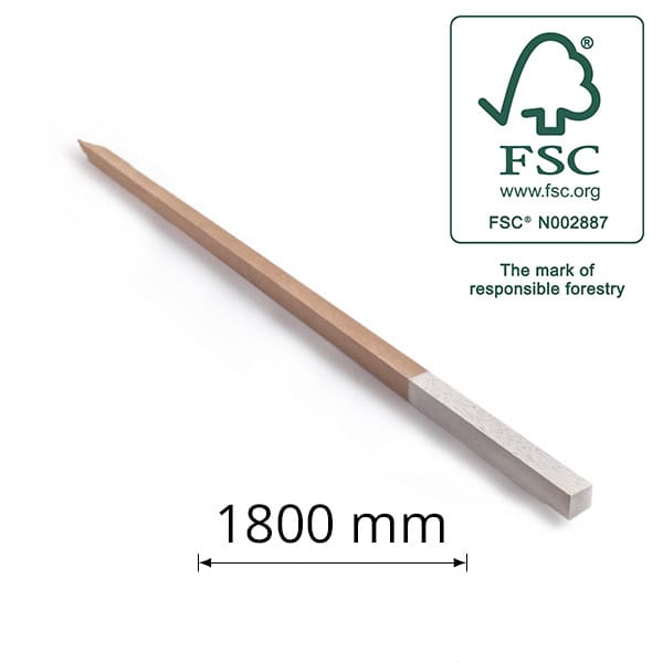 Survey Stake High-Density Hardwood White Top 25mm x 25mm x 900mm (Qty 100)