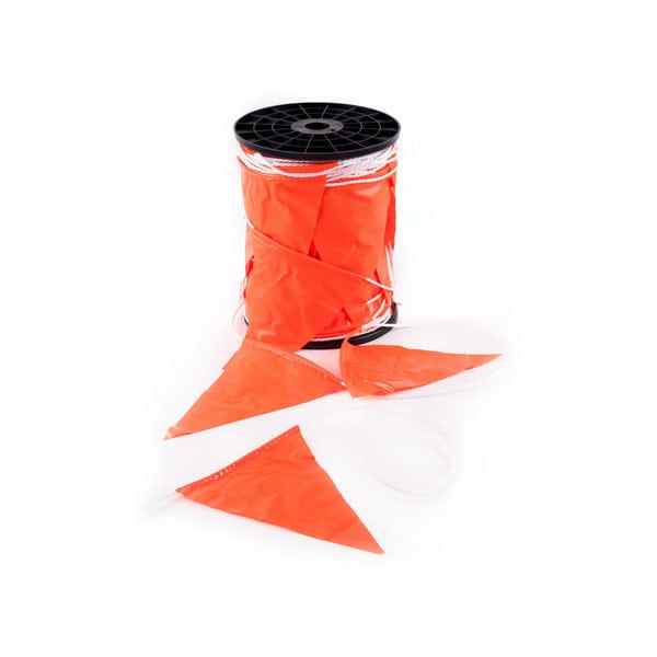 Bunting Flags ORANGE 100M Roll - Elevate Survey Supplies